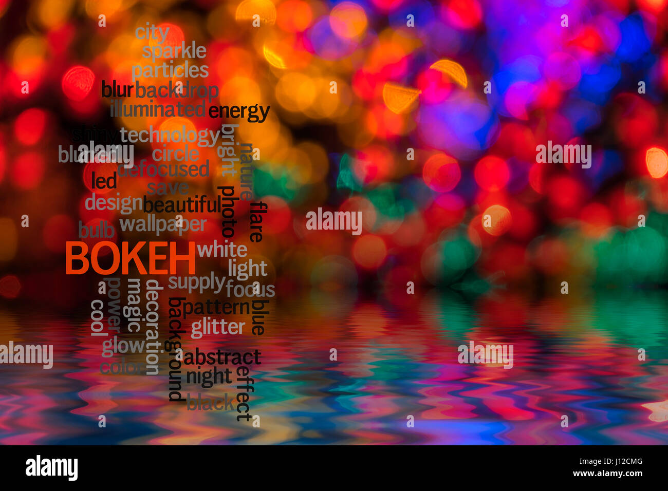 Word BOKEH with blurred light background Stock Photo - Alamy