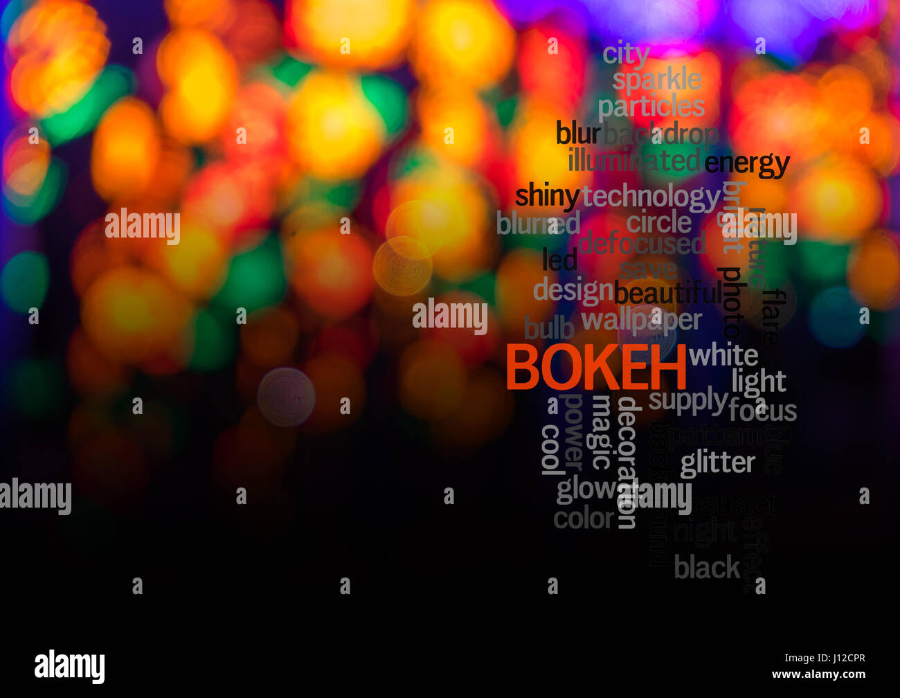 Word BOKEH with blurred light background Stock Photo - Alamy