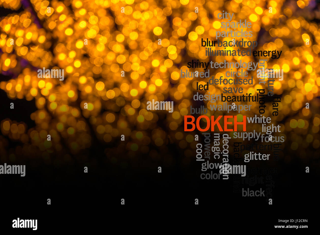 Word BOKEH with blurred light background Stock Photo - Alamy