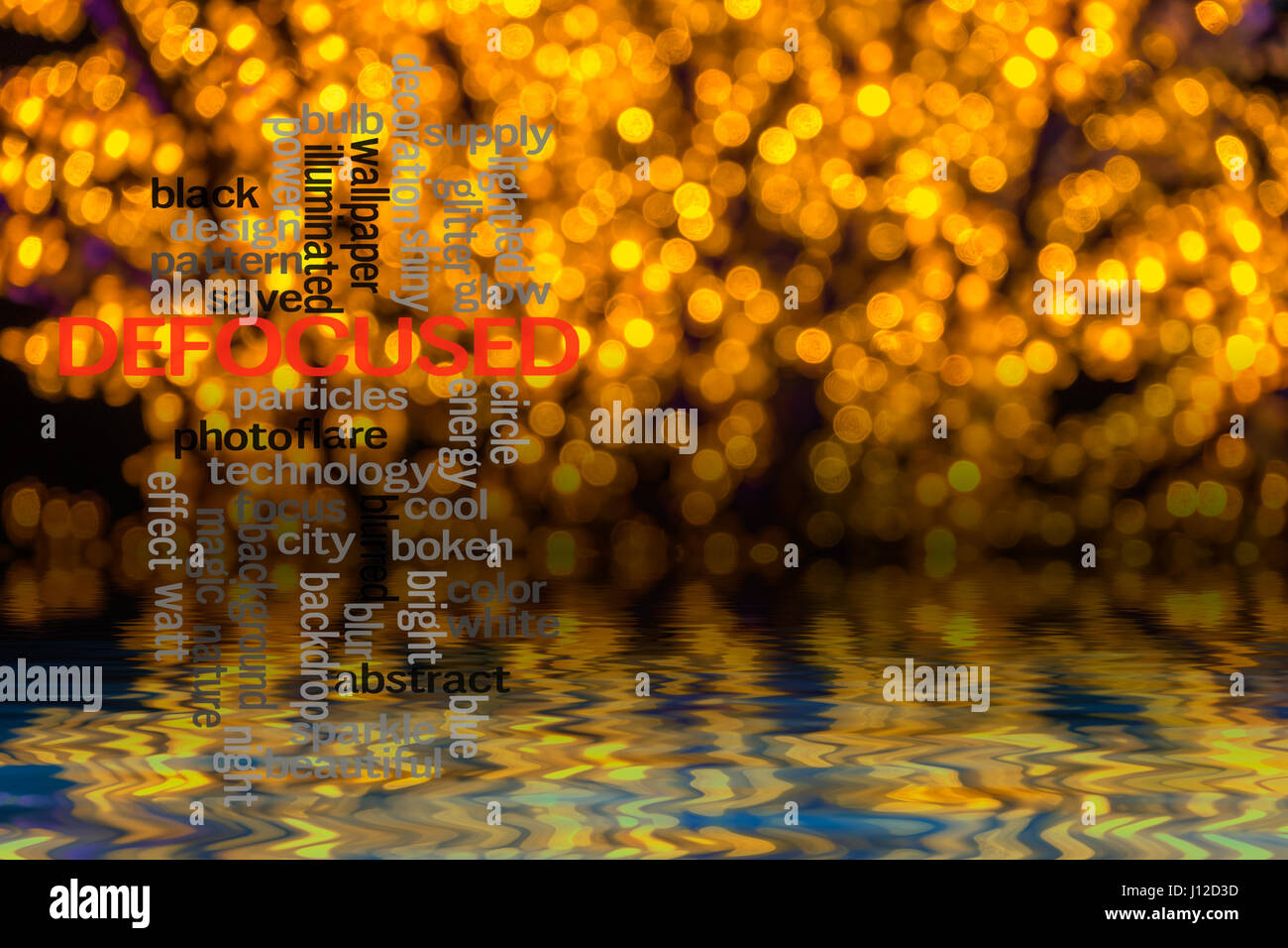 Word DEFOCUSED with blurred light background Stock Photo - Alamy