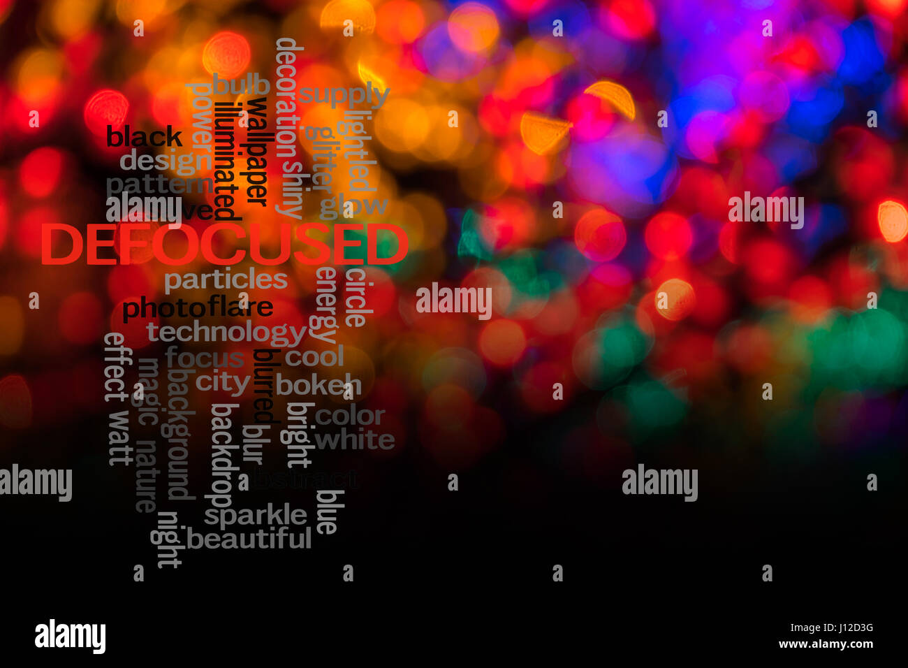 Word DEFOCUSED with blurred light background Stock Photo - Alamy