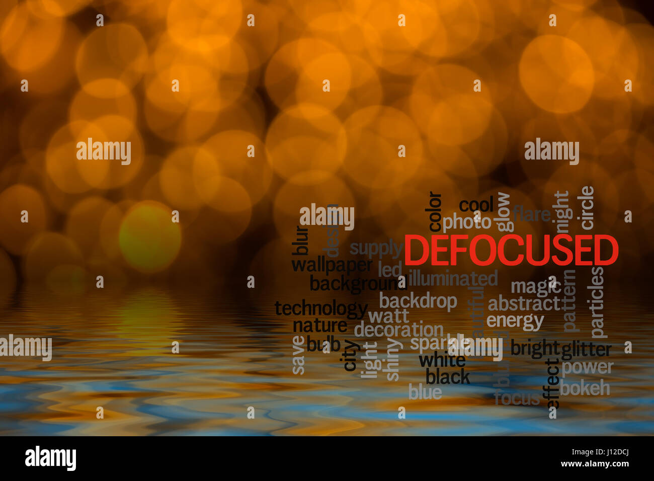 Word DEFOCUSED with blurred light background Stock Photo - Alamy