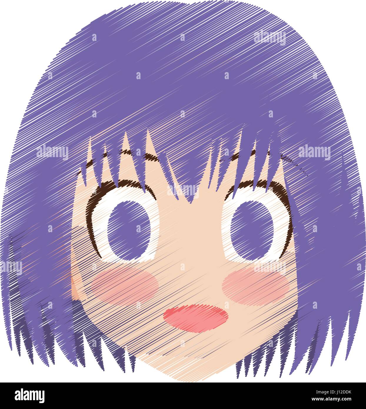 cute anime or manga girl icon image Stock Vector Image & Art - Alamy
