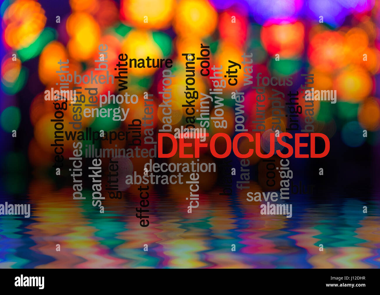 Word DEFOCUSED with blurred light background Stock Photo - Alamy