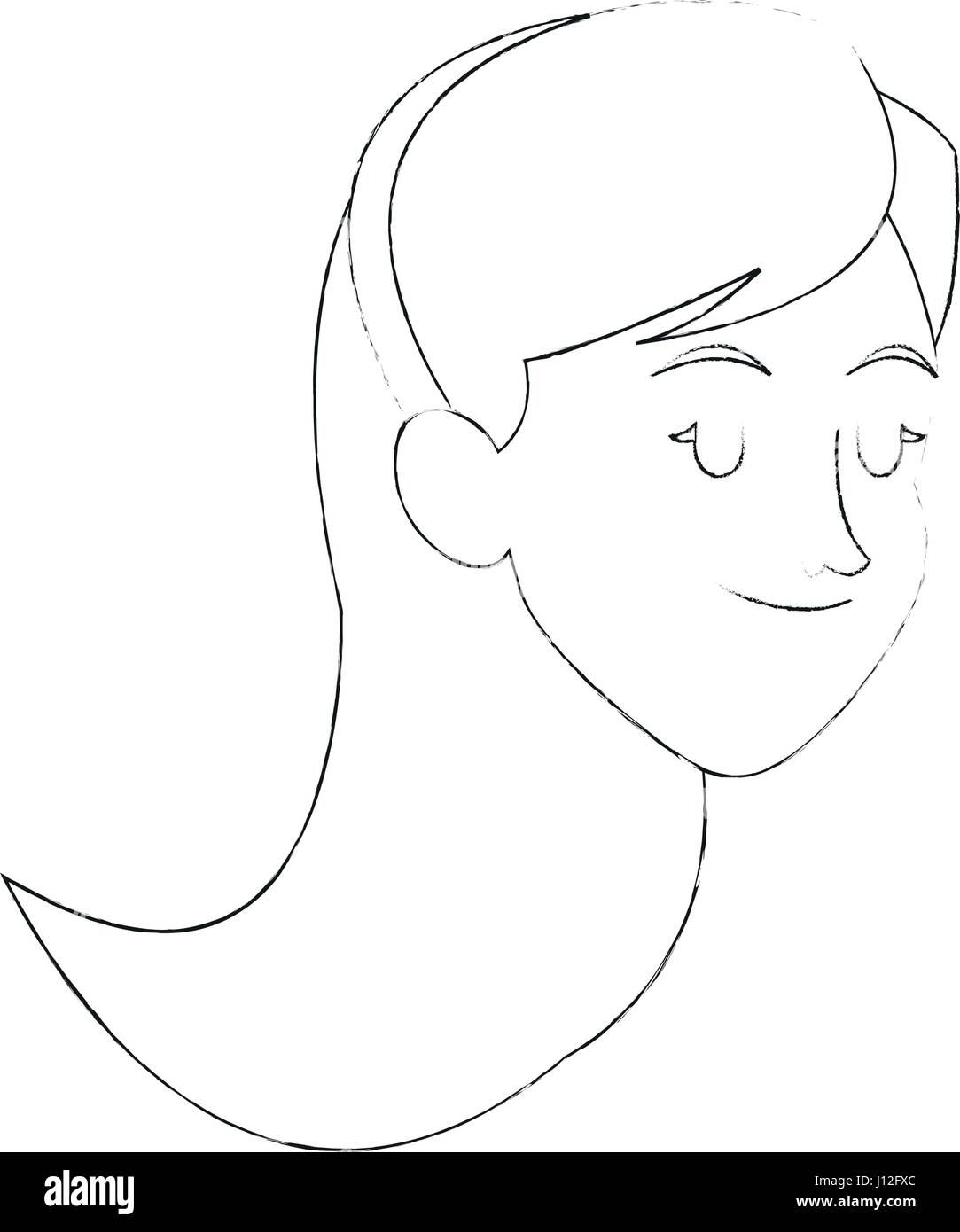 Pretty beauty closed eyes Stock Vector Images - Alamy