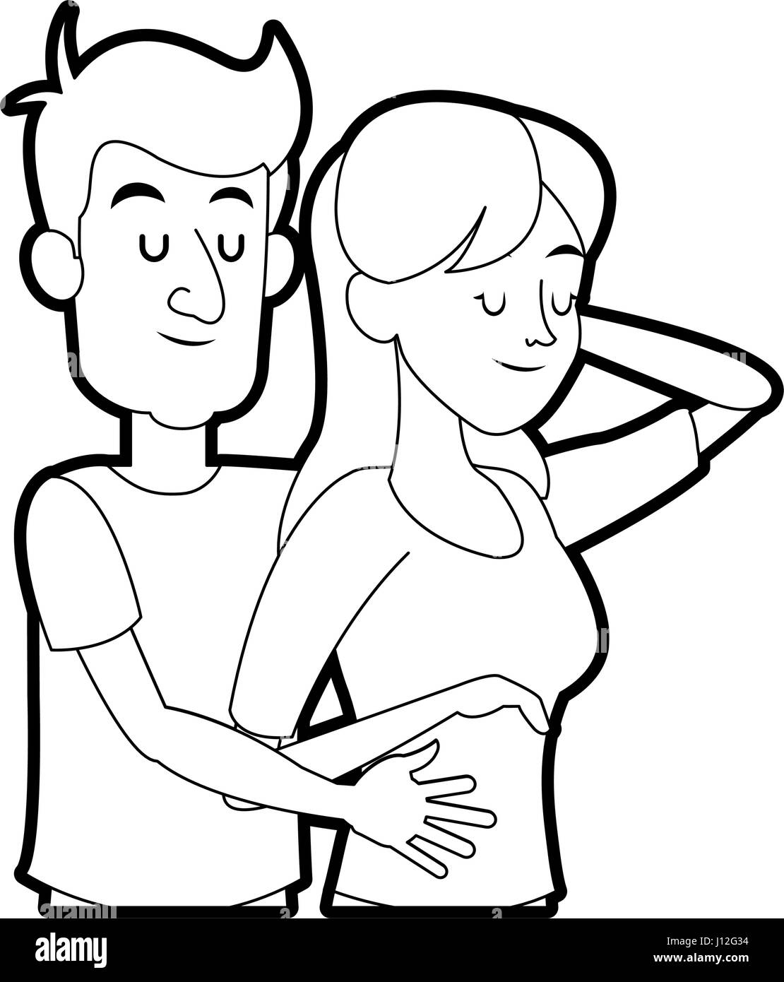 woman man couple hugging icon image Stock Vector Image & Art - Alamy