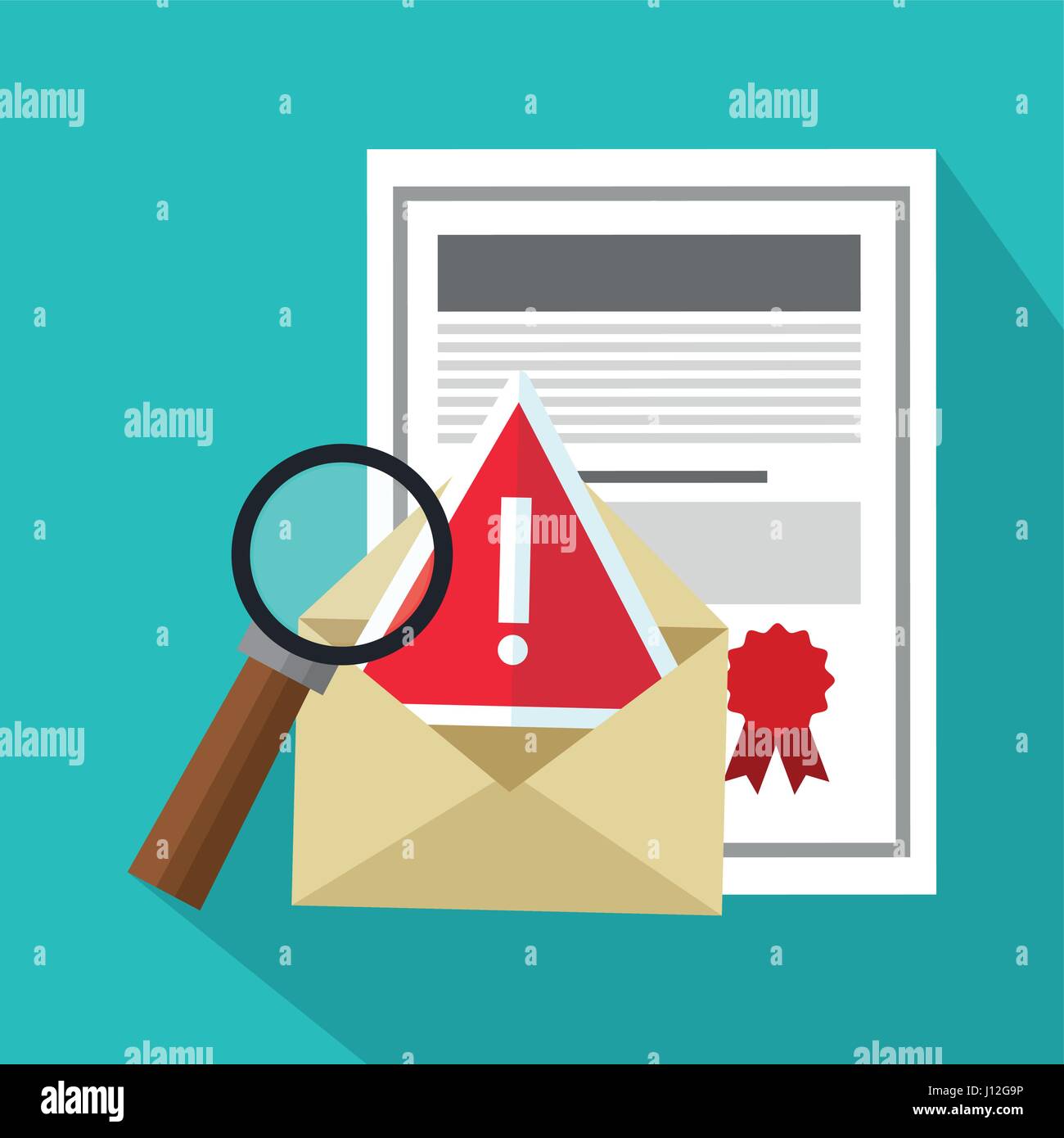 documents and magnifying glass icon Stock Vector Image & Art - Alamy