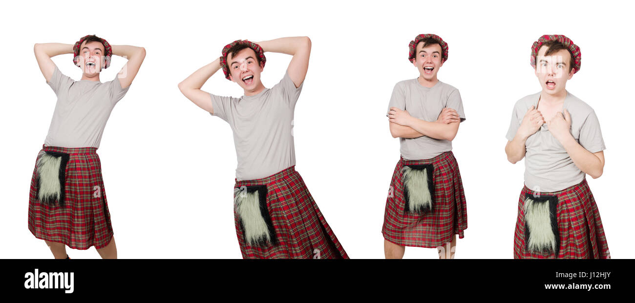 Funny scotsman isolated on white Stock Photo - Alamy