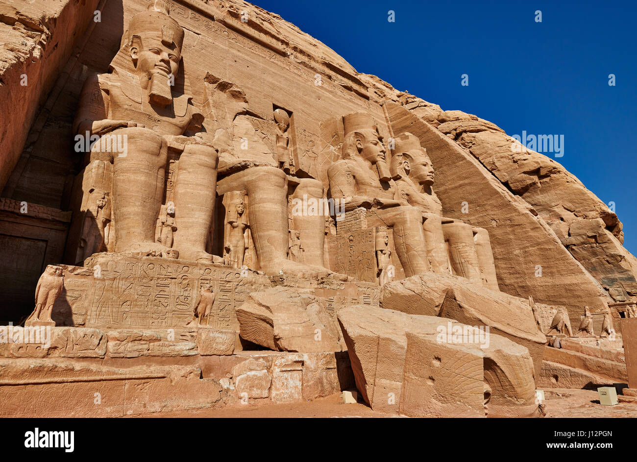 Great Temple of Ramesses II, Abu Simbel temples, Egypt, Africa Stock ...