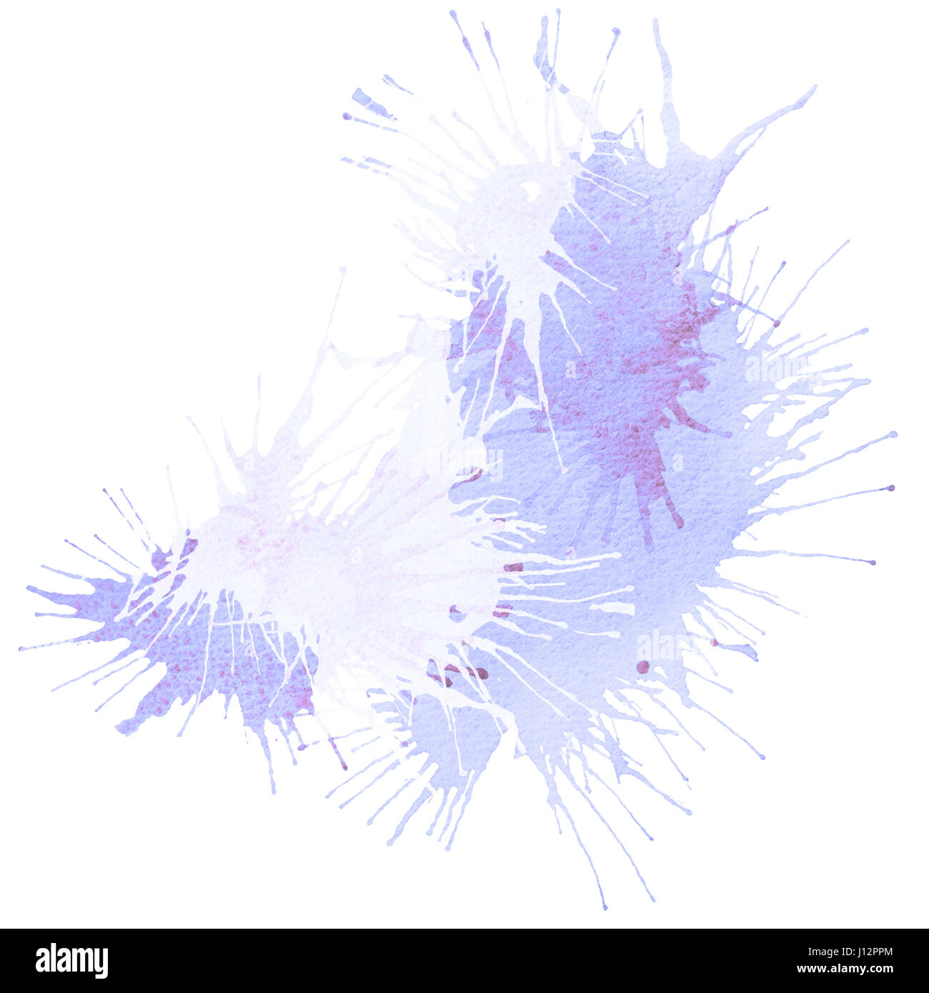 Violet and purple watercolor splash stain Stock Photo - Alamy