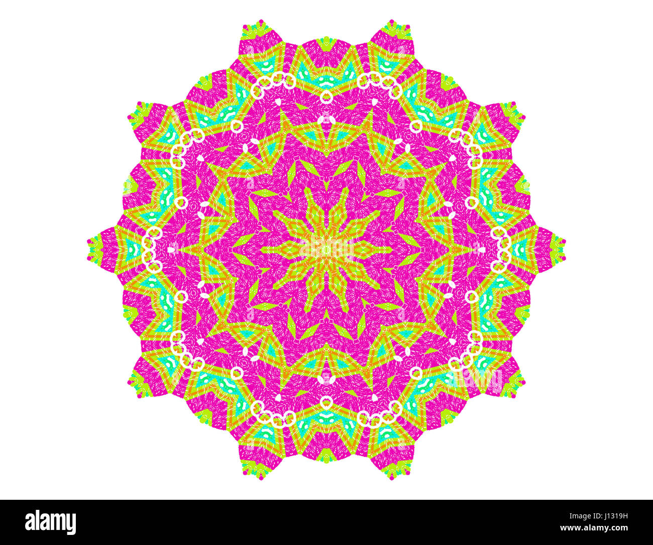 Bright abstract radial fancy pattern on white background Stock Photo ...