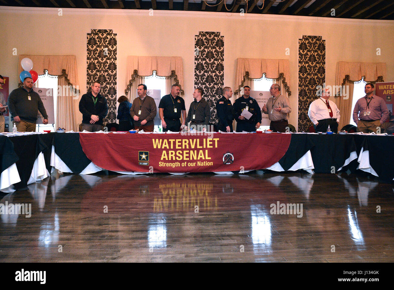 Watervliet Arsenal staff get ready for the job fair the arsenal ...