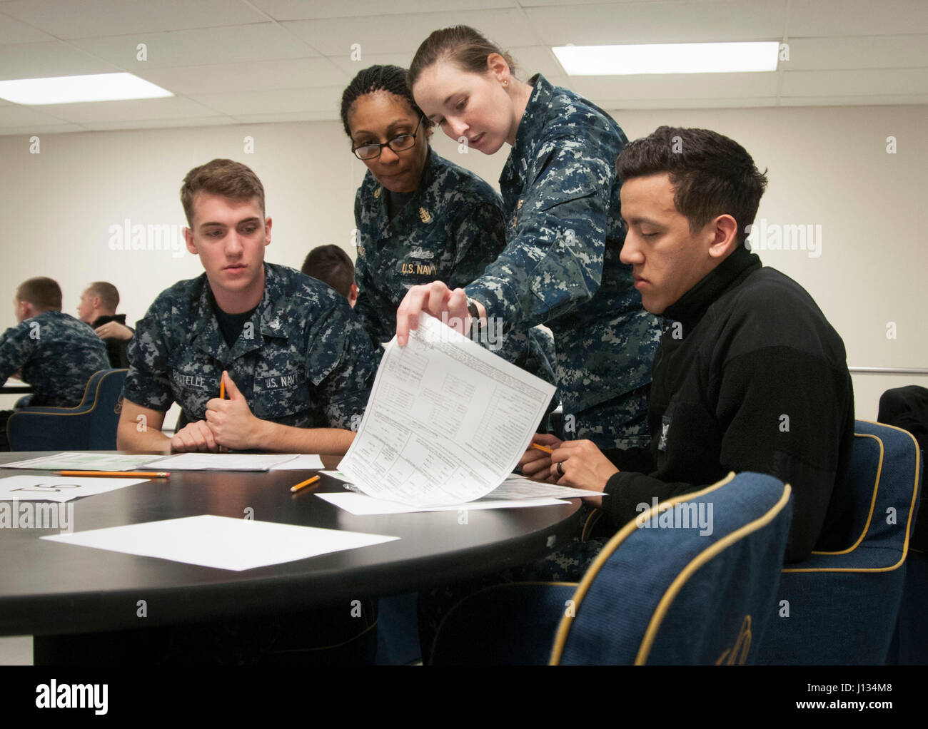 NORFOLK (March 9, 2017) Test proctors assigned to the aircraft carrier ...