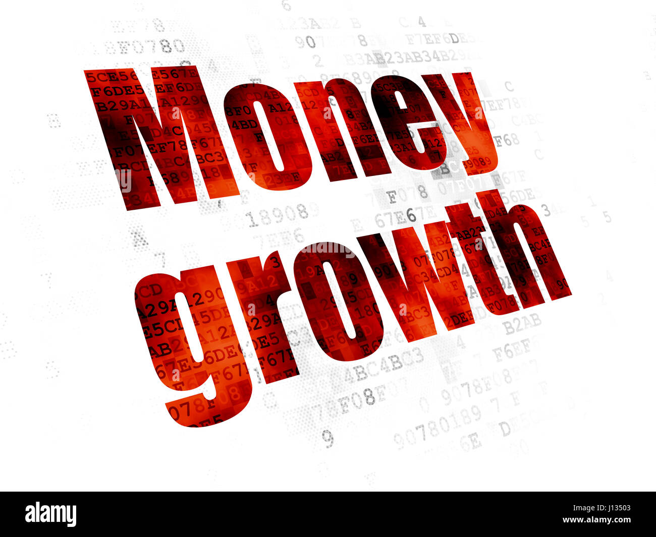 Currency concept: Money Growth on Digital background Stock Photo - Alamy