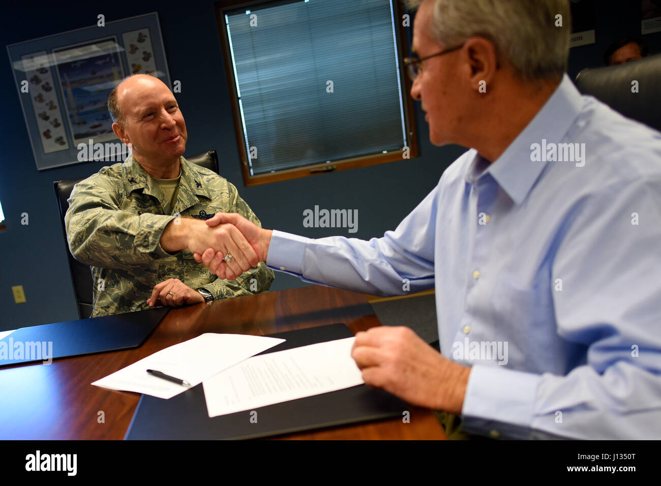 Michael Ebert, mayor of Canal Winchester, Ohio, signs a community ...