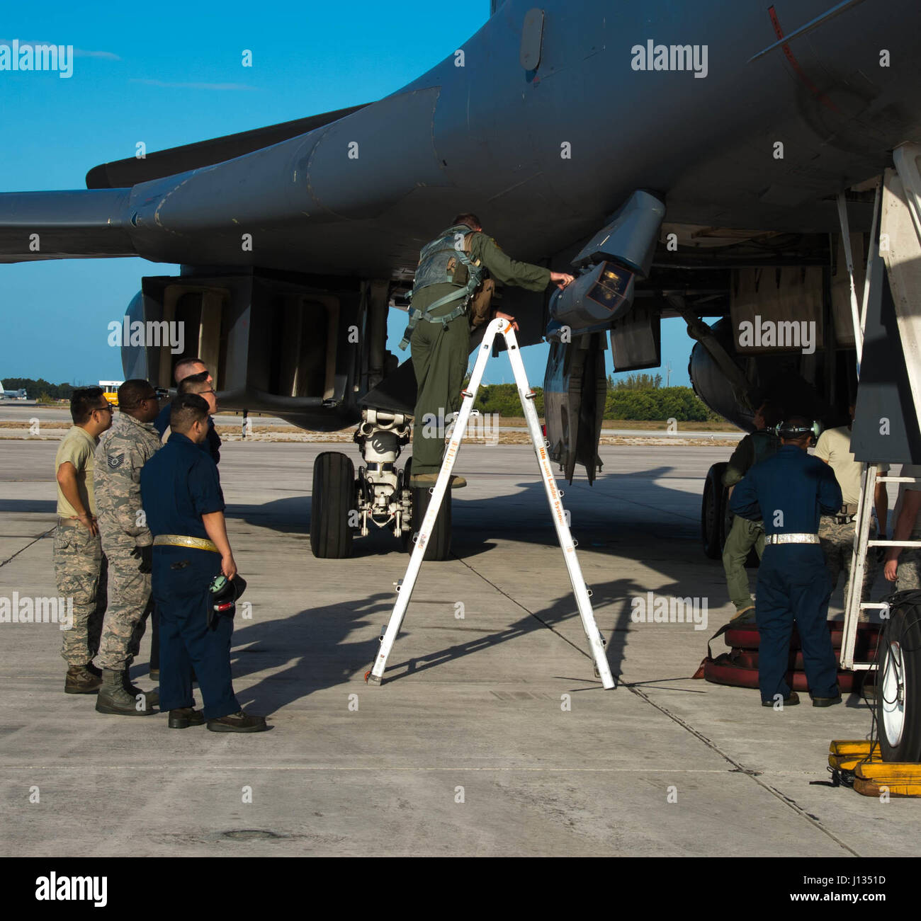 Col. Justin Boldenow, 7th Operations Group commander, inspects a ...