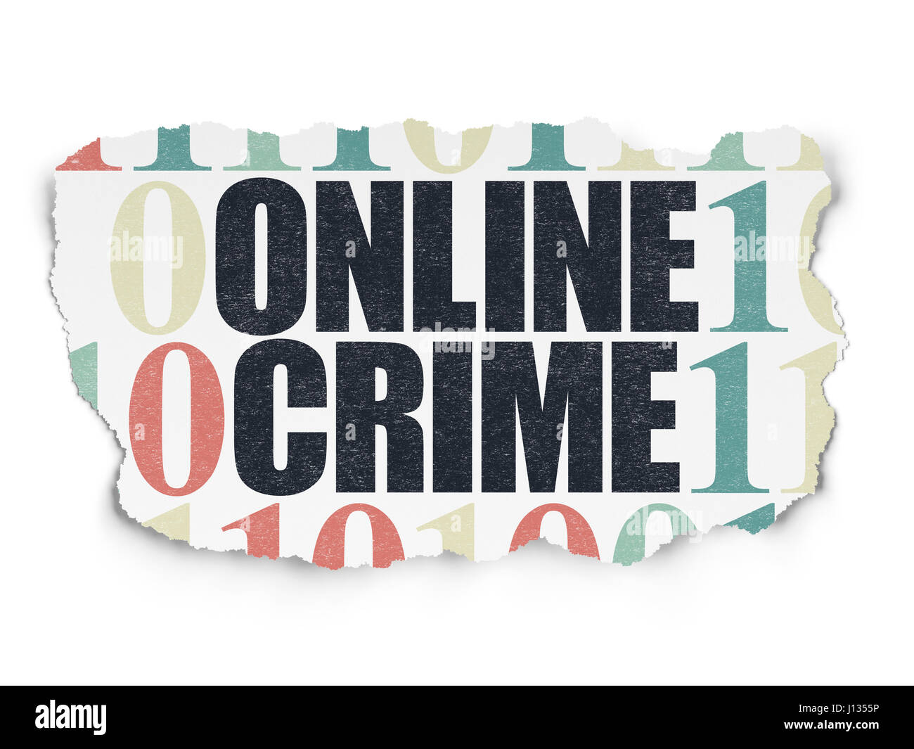 Security concept: Online Crime on Torn Paper background Stock Photo - Alamy