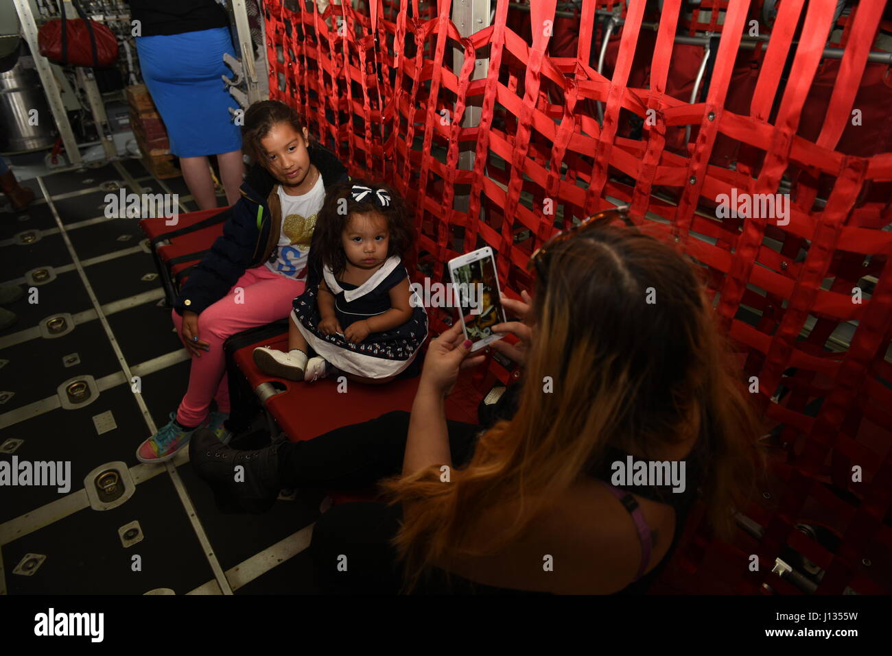 Family members of deployed air guardsman get an up close look into a C ...