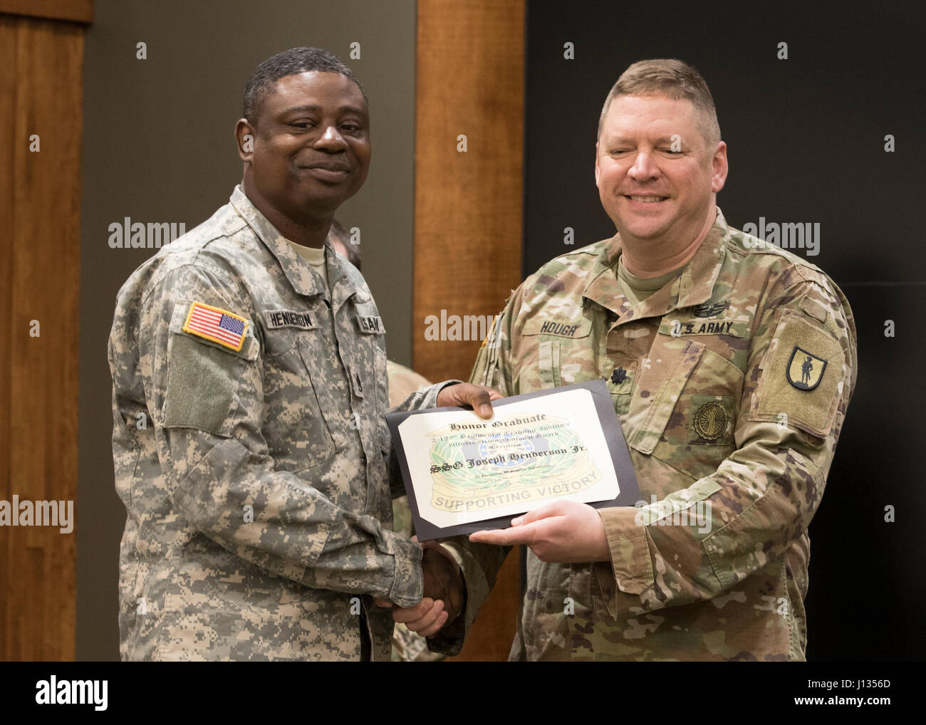 Staff Sgt. Joseph Henderson of Yamassee, South Carolina is recognized ...