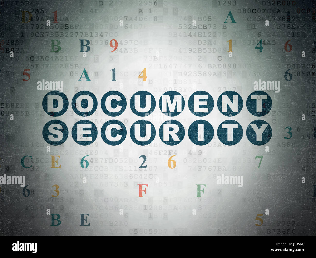 Safety concept: Document Security on Digital Data Paper background ...