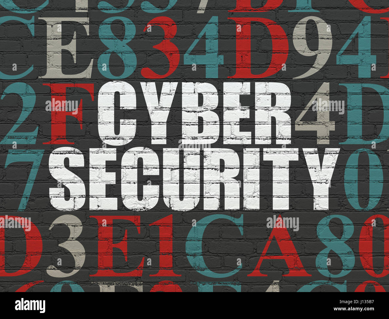 Privacy concept: Cyber Security on wall background Stock Photo - Alamy