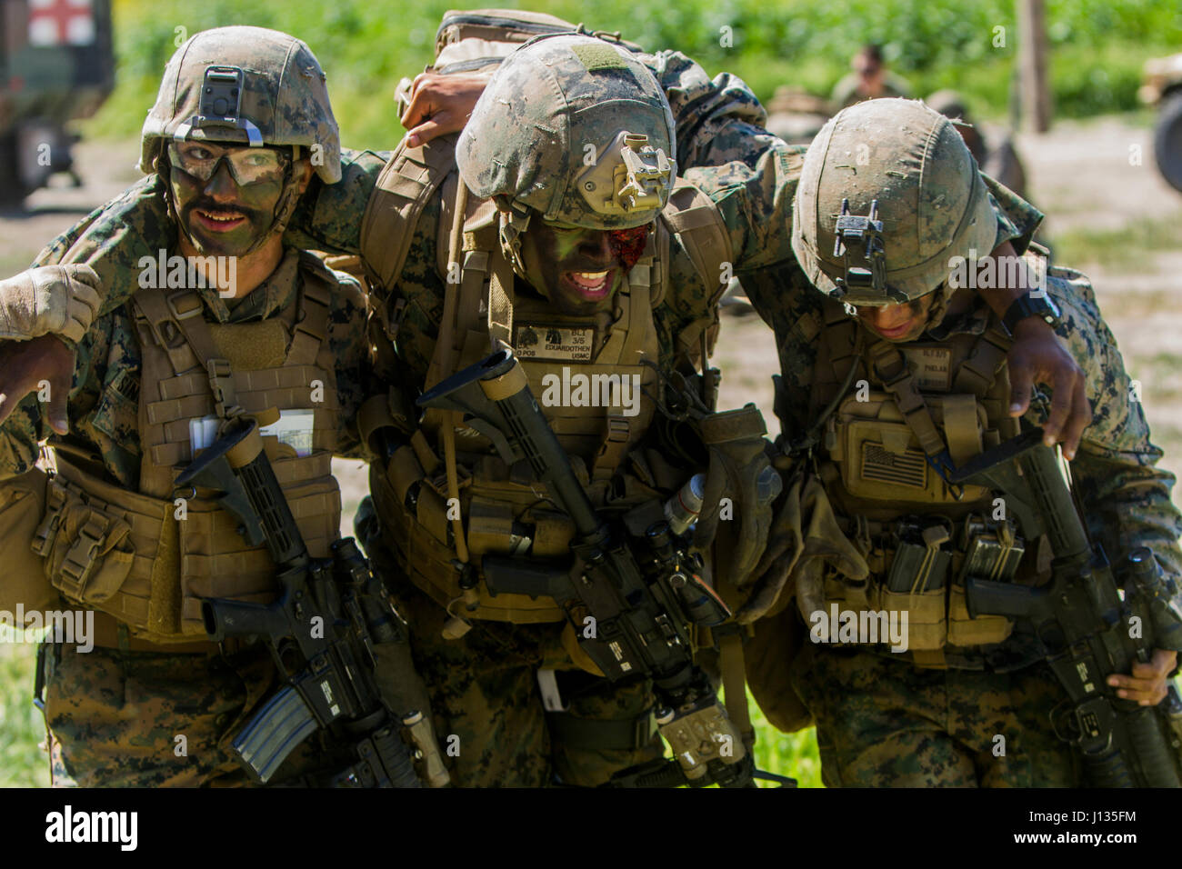 Marines with 3rd Battalion, 5th Marine Regiment, 1st Marine Division ...