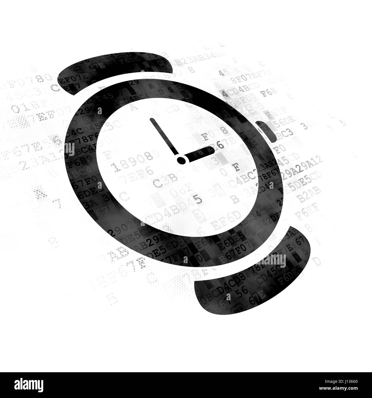 Timeline concept: Hand Watch on Digital background Stock Photo - Alamy