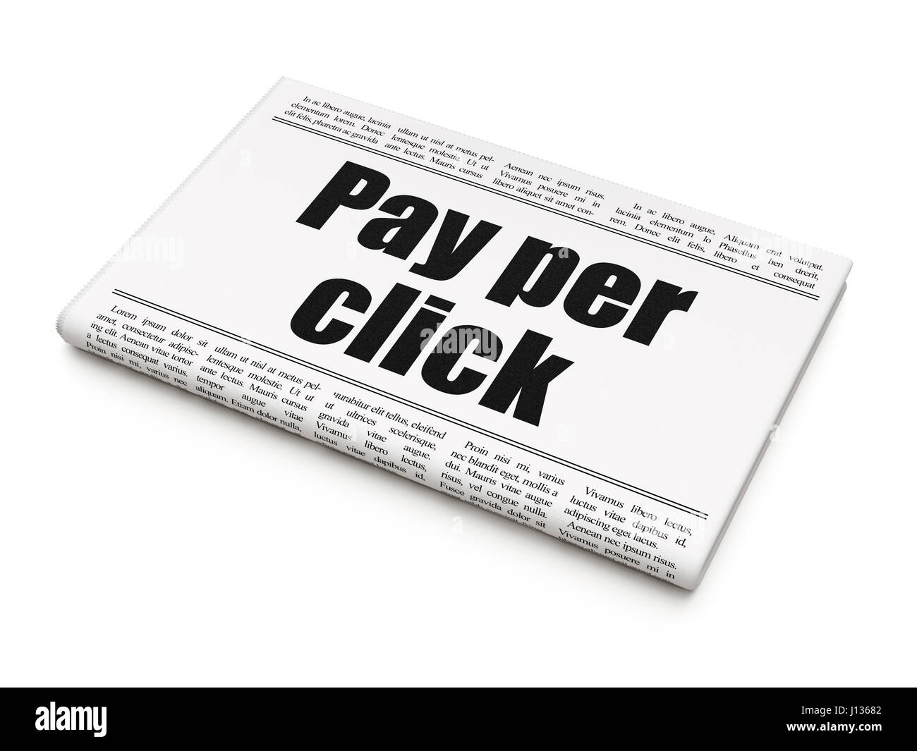 Advertising concept: newspaper headline Pay Per Click Stock Photo - Alamy