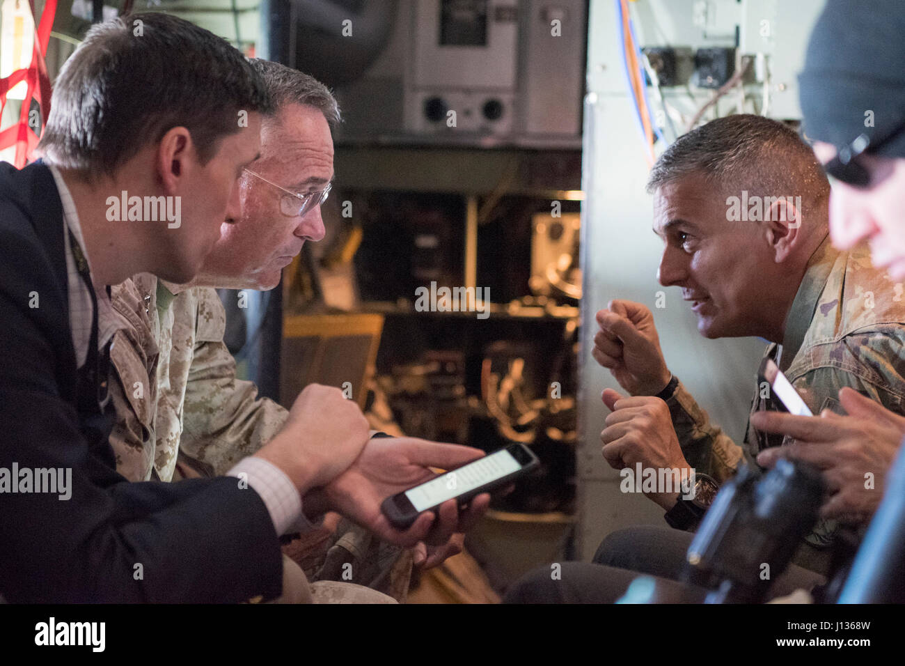 Senior U.S. officials and military leaders meet with service members at ...