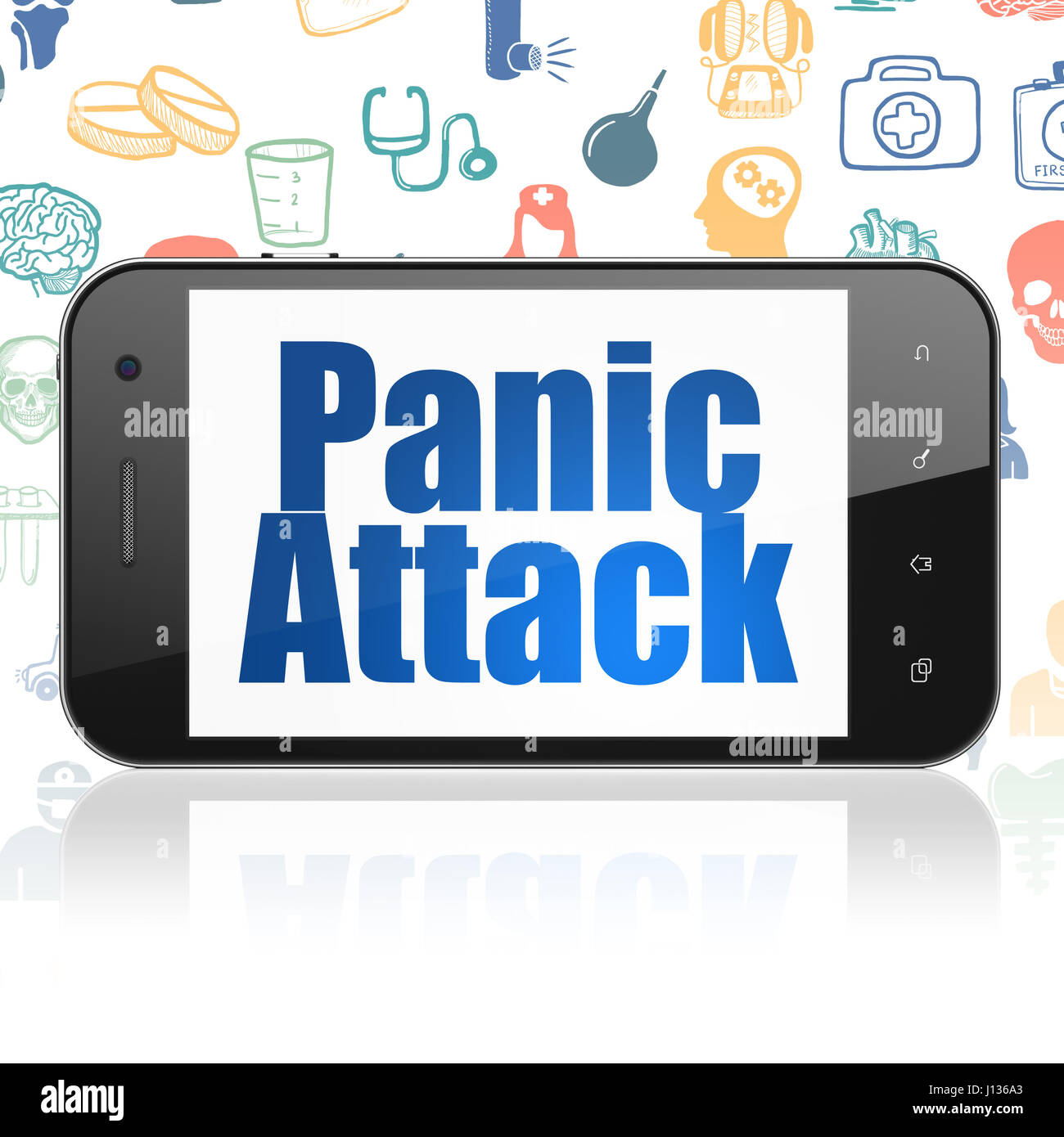 Health concept: Smartphone with Panic Attack on display Stock Photo - Alamy