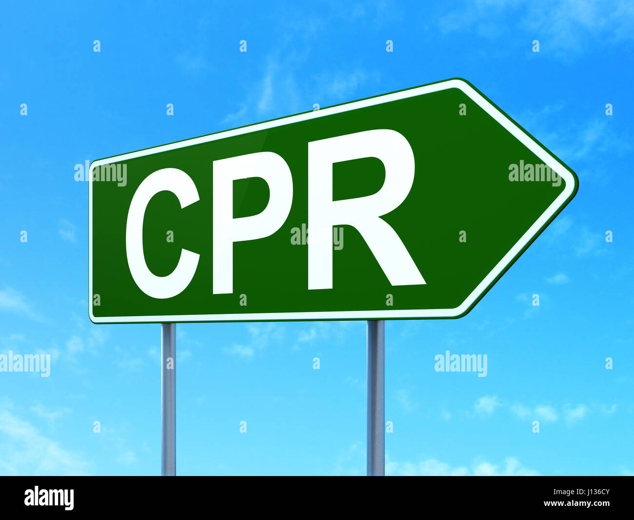Healthcare concept: CPR on road sign background Stock Photo - Alamy