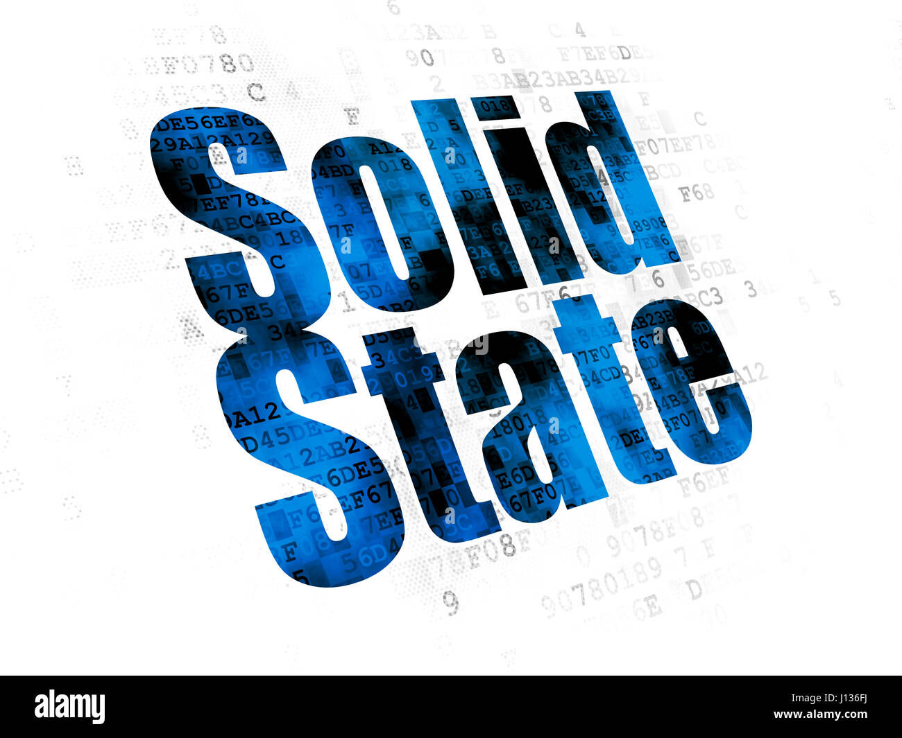 Science concept: Solid State on Digital background Stock Photo - Alamy