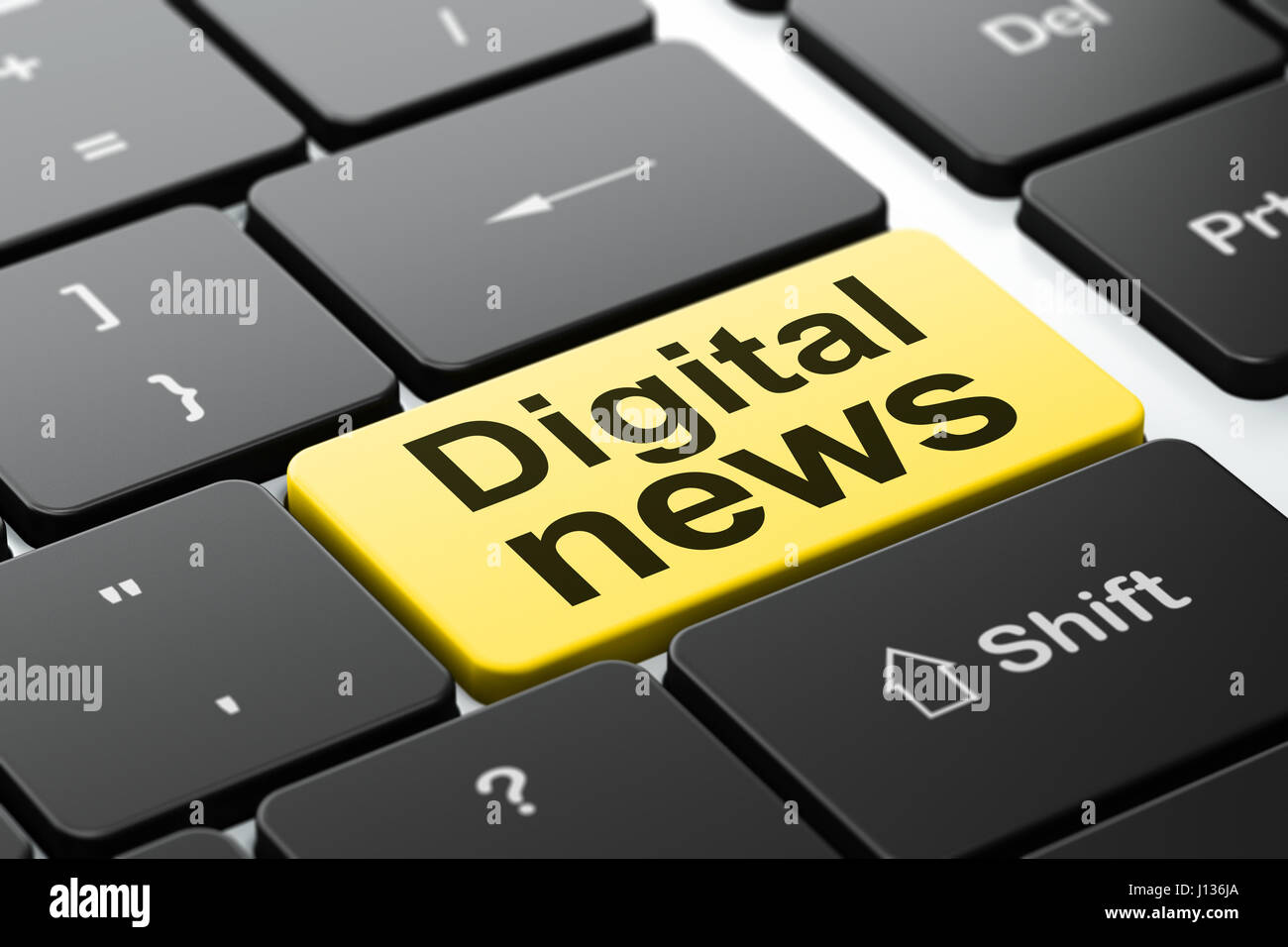 News concept: Digital News on computer keyboard background Stock Photo ...