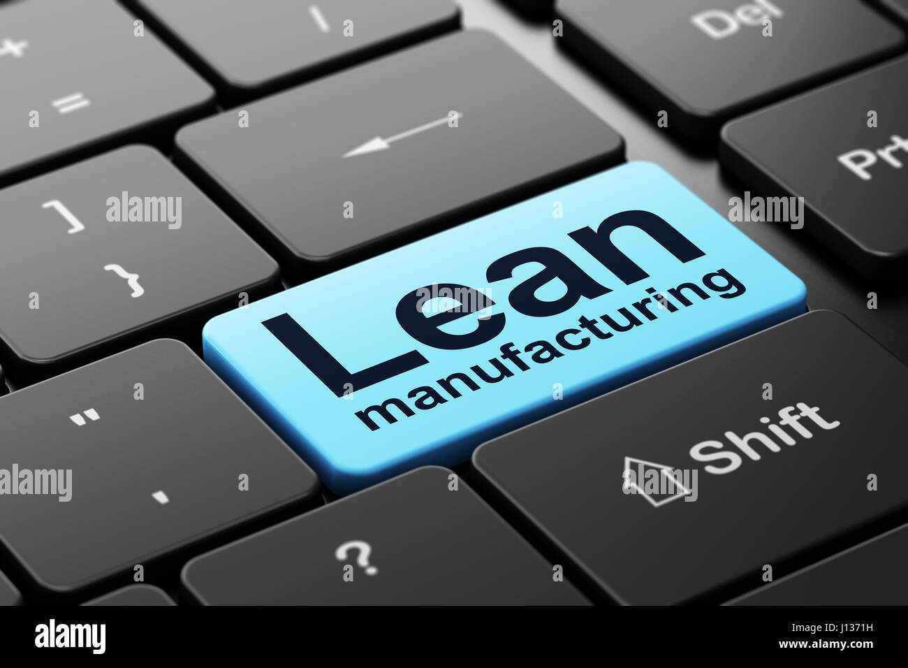 Industry concept: Lean Manufacturing on computer keyboard background ...