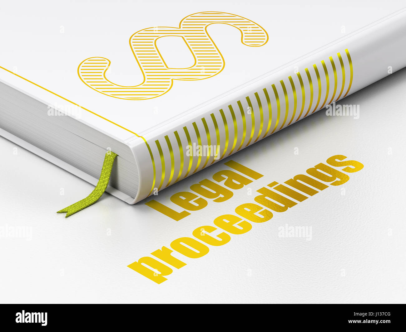 Law concept: book Paragraph, Legal Proceedings on white background ...