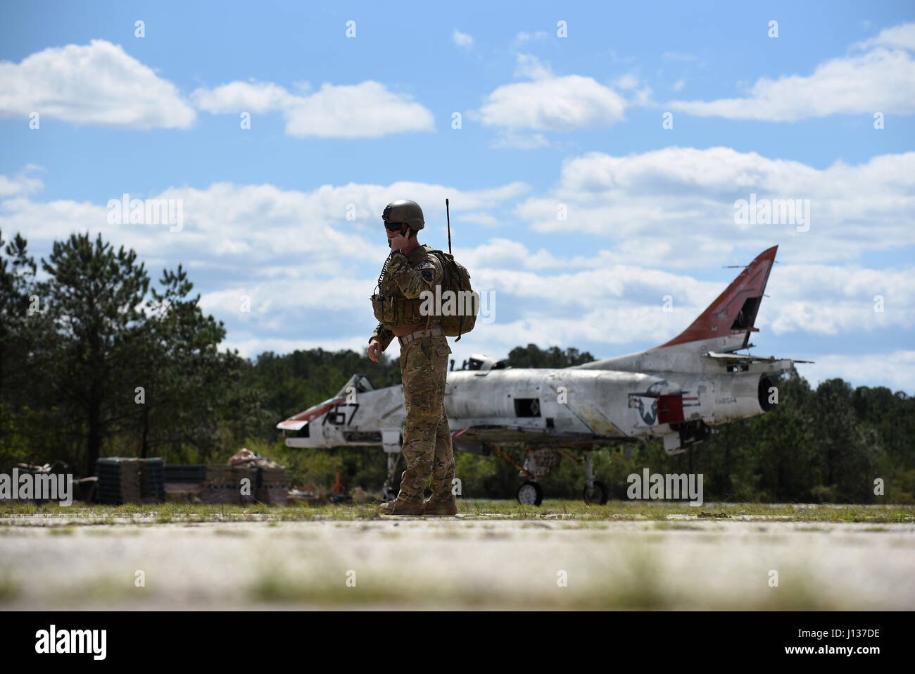 Tactical Air Control Party personnel monitor communications during ...