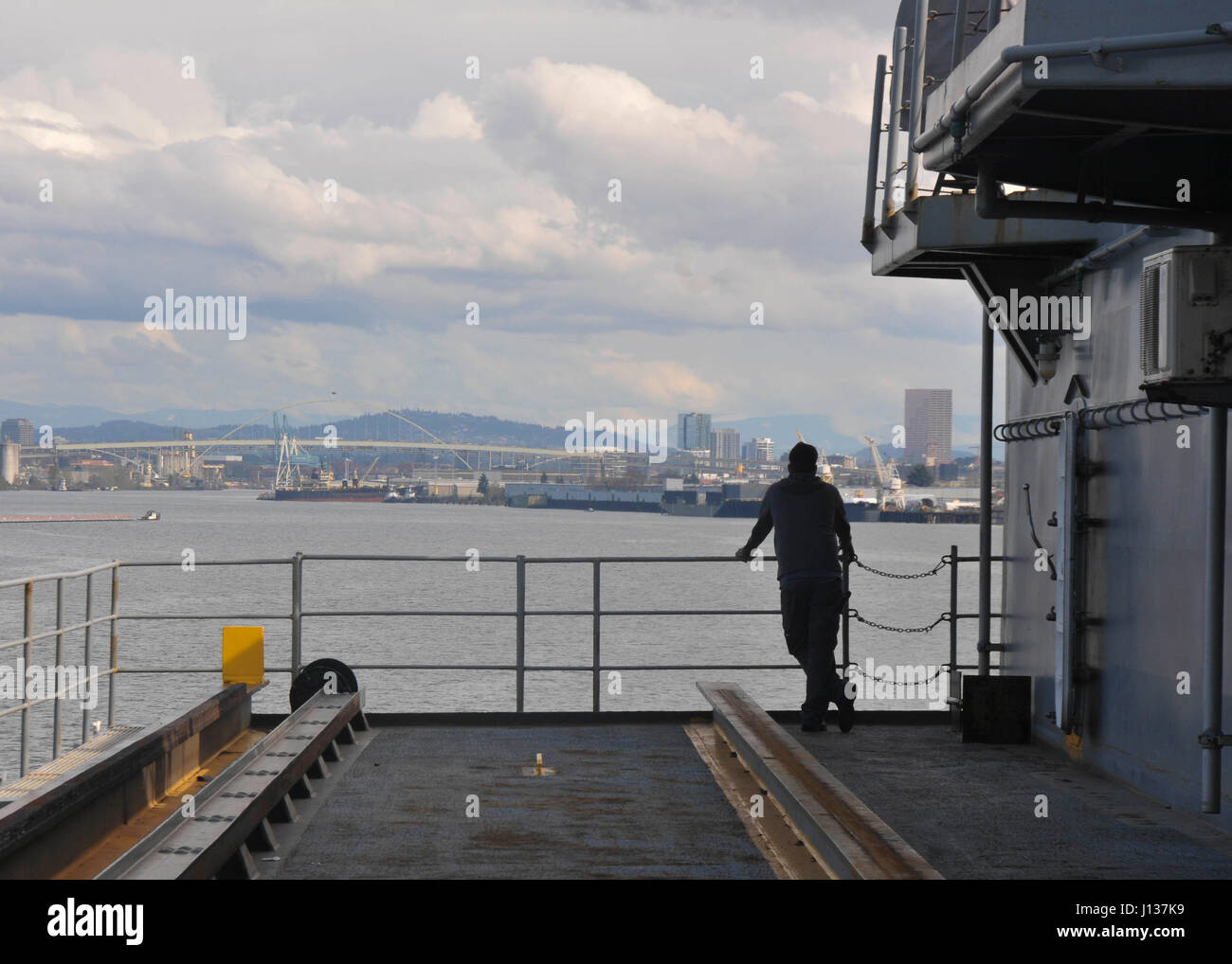 PORTLAND, Ore. (April 6, 2017) A Military Sealift Command civilian ...