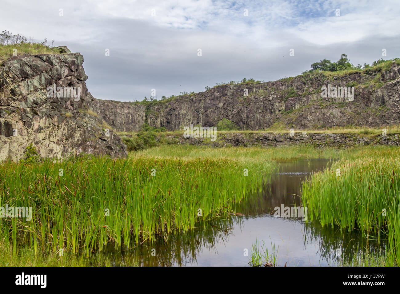 Lake in a Deactivated Stone Quarry in Morro do Gaucho mountain in ...