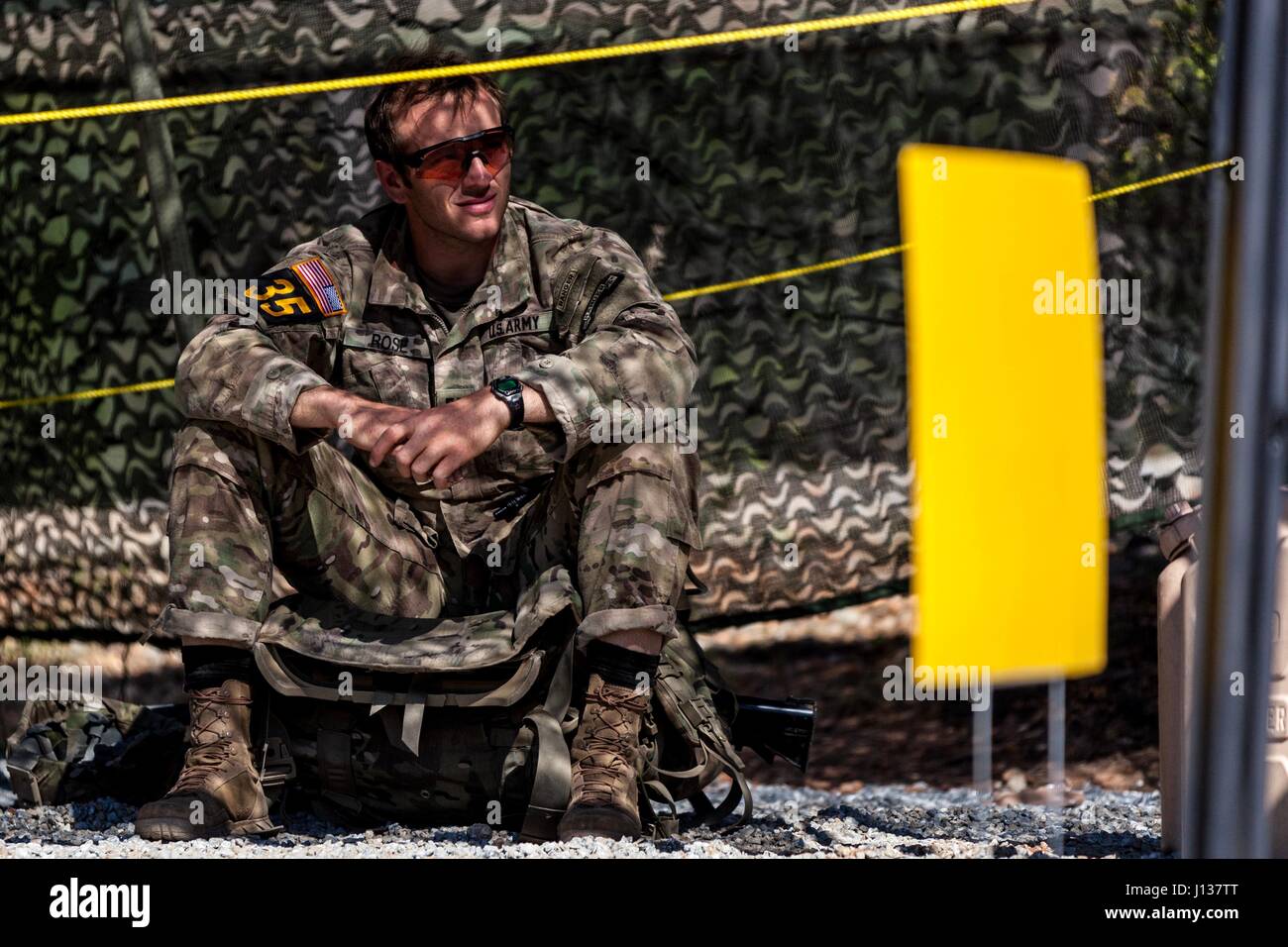 U.S. Army Ranger Capt. Michael Rose, assigned to the 75th Ranger ...