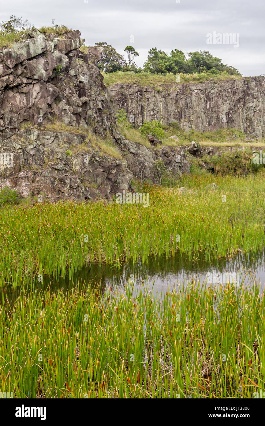 Lake in a Deactivated Stone Quarry in Morro do Gaucho mountain in ...