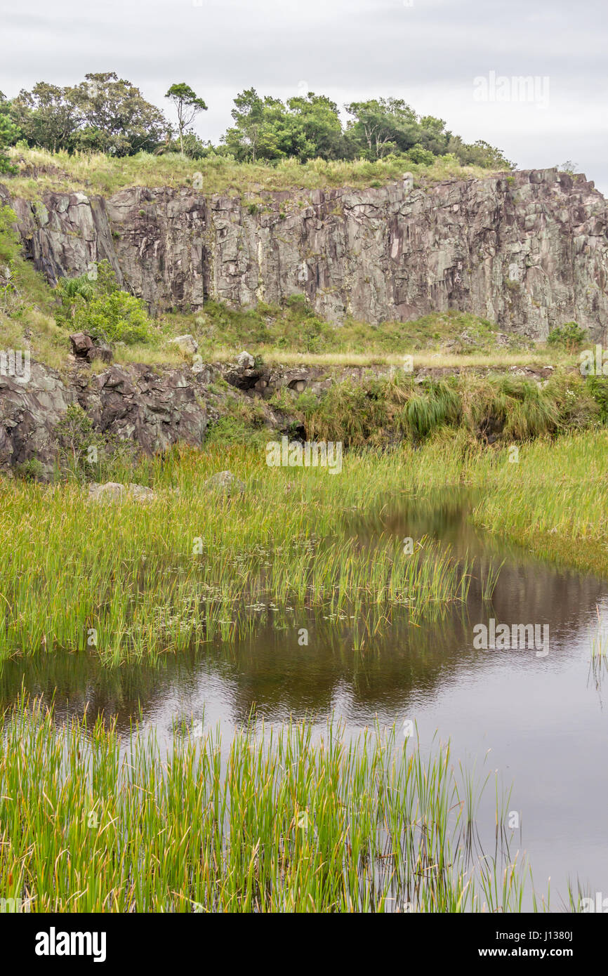 Lake in a Deactivated Stone Quarry in Morro do Gaucho mountain in ...