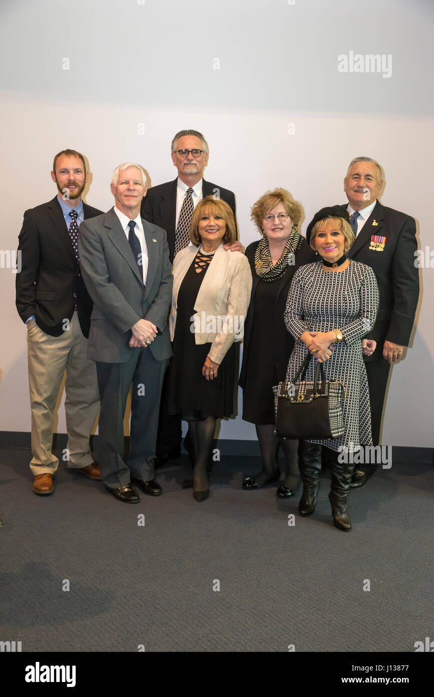 Members of the Snowden family pose for a family photo following a ...