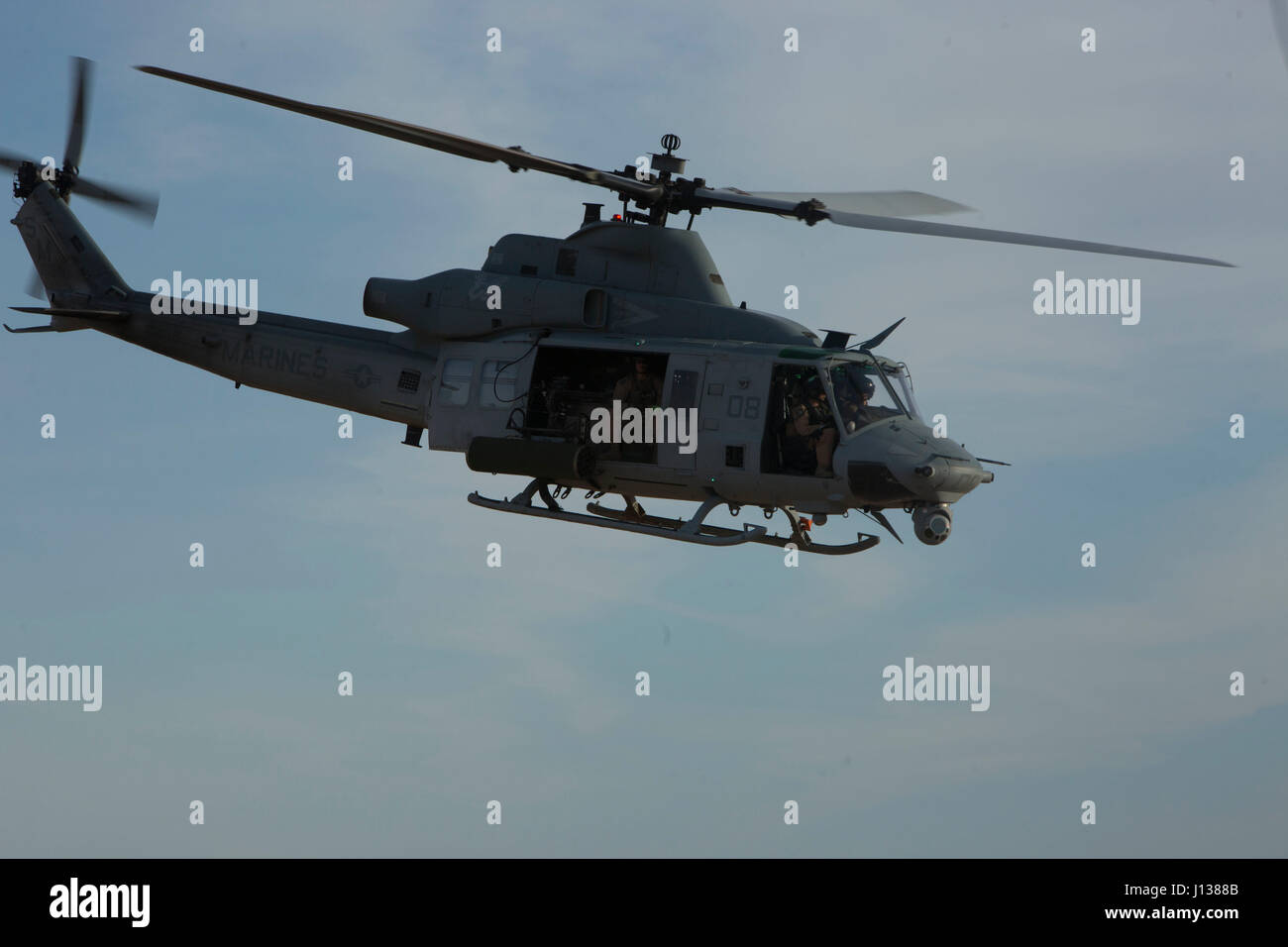 A U.S. Marine Corps UH-1Y Venom assigned to Marine Aviation Weapons and ...