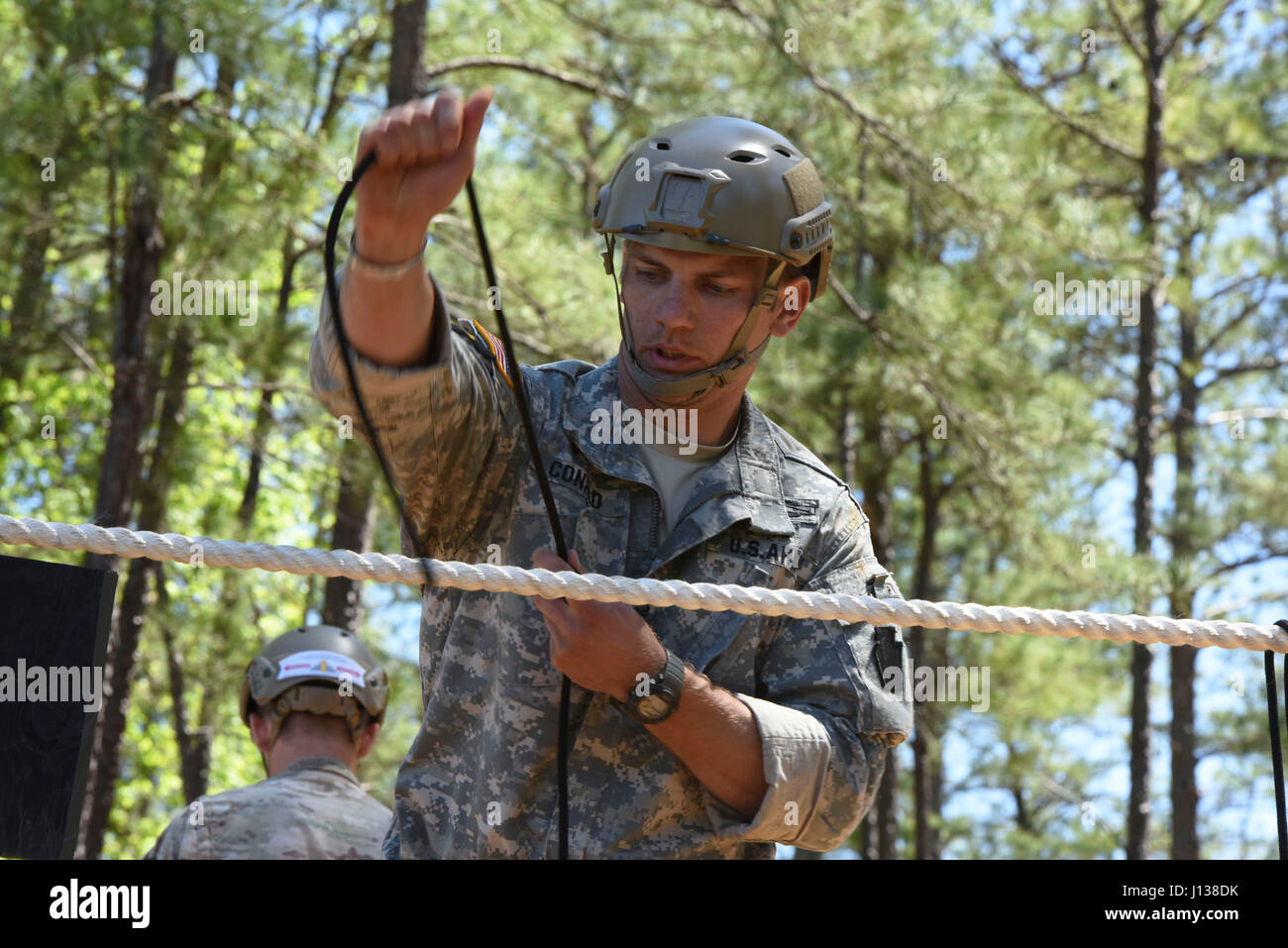 Sgt. 1st Class Troy Conrad, with the Pennsylvania Army National Guard ...