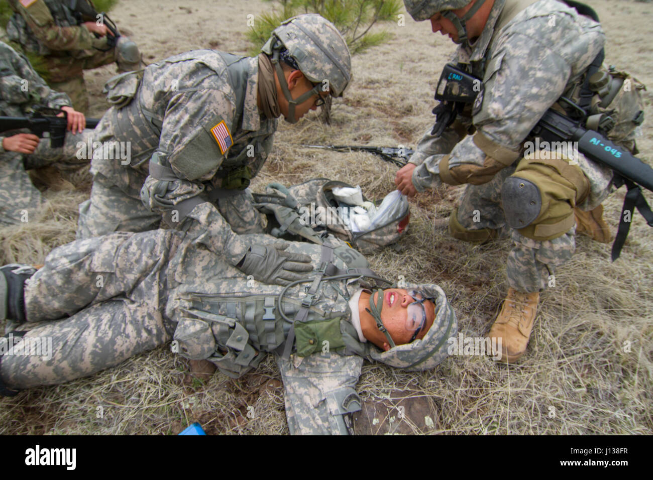 Cadet Martin Cornidez renders notional first aid to a member of 2nd ...
