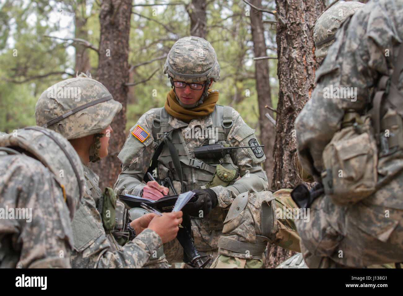 Cadet Richard Whittemore, 1st squad, 2nd Platoon, receives mission ...