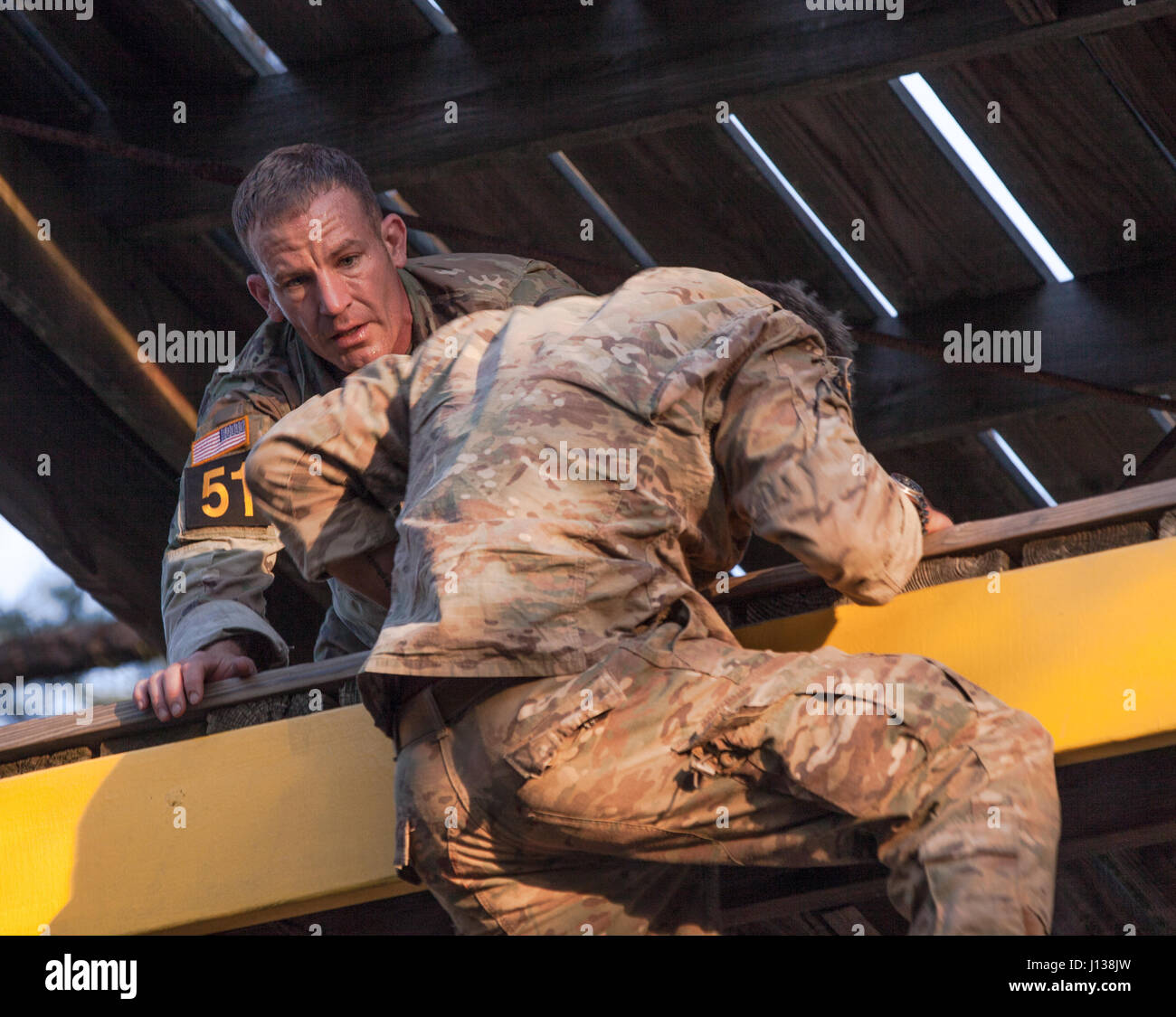 U.S. Army Rangers Sgt. 1st Class Jesse Vork and Sgt. 1st Class Sean ...