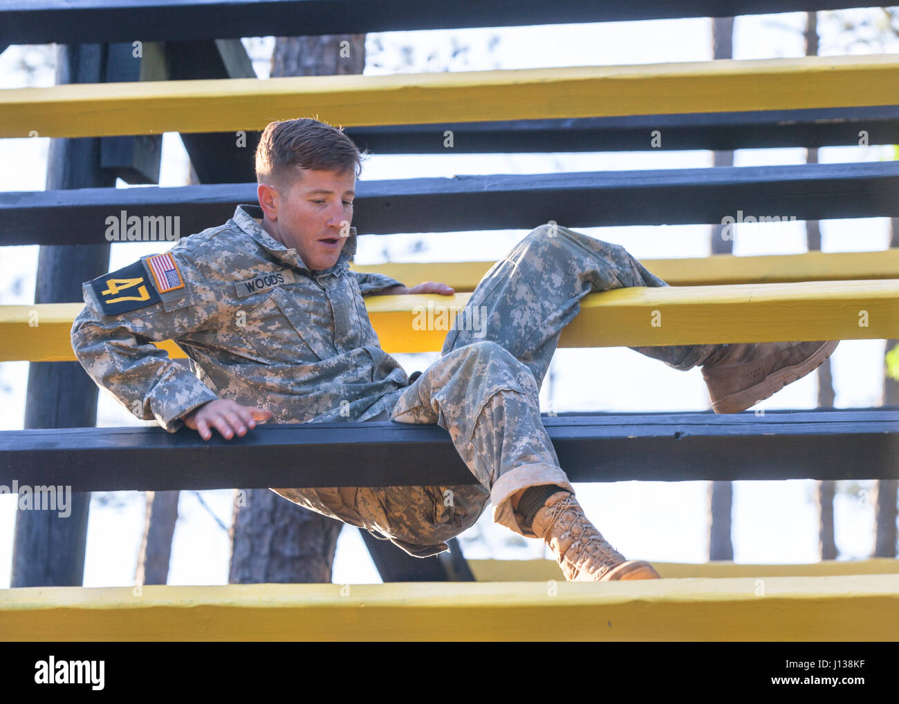 A U.S. Army Ranger assigned to the Airborne and Ranger Training Brigade ...