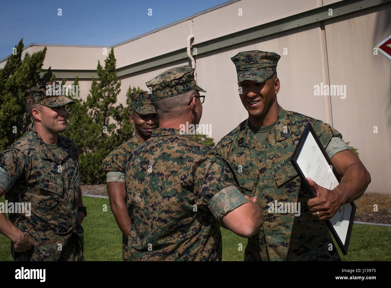 Marine corps promotion ceremony hi-res stock photography and images - Alamy
