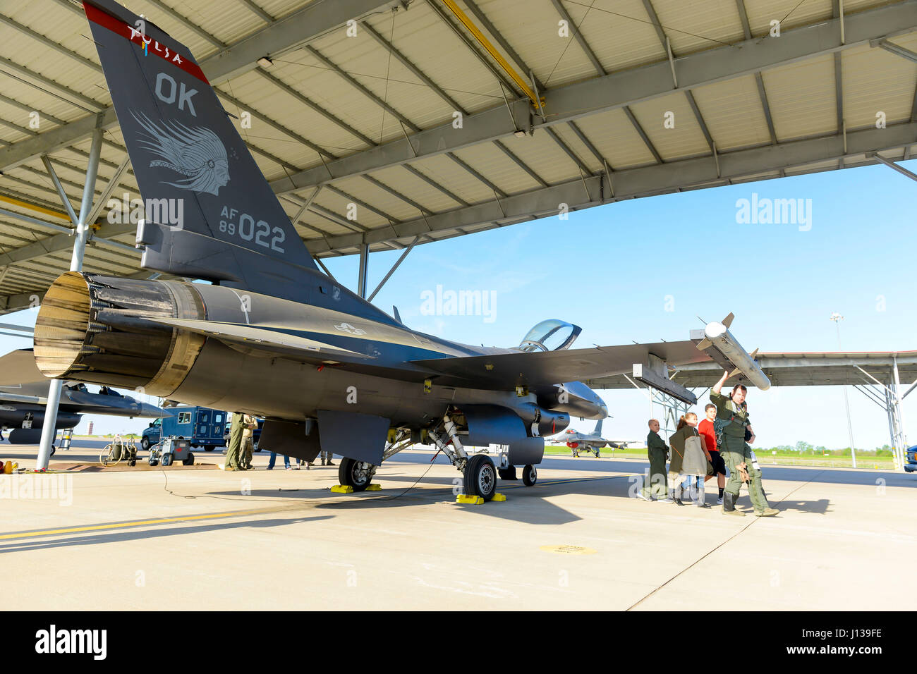 Capt. Joshua Gower, 125th Fighter Squadron leads Logan and Maddison ...